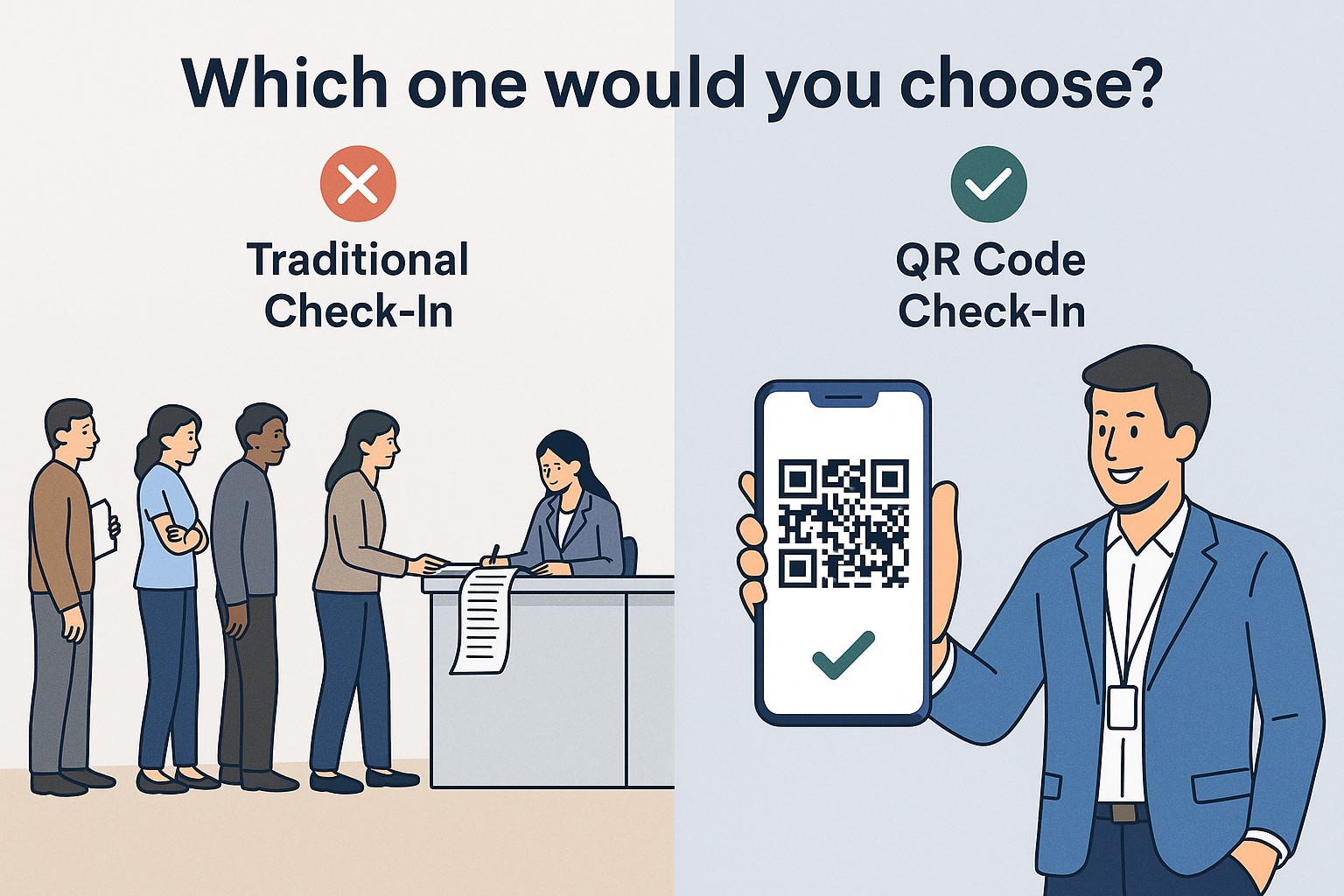Codice QR - Perché utilizzare Ninetick invece del check-in tradizionale?